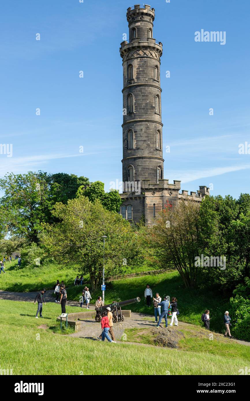 The Nelson Monument is a commemorative tower in honour of Vice Admiral ...