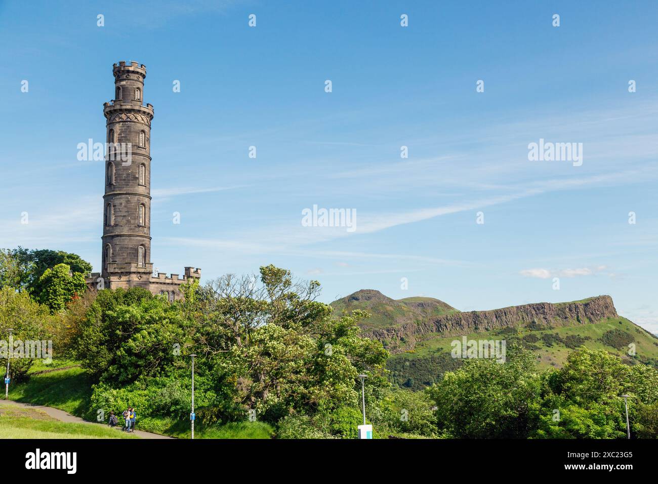 The Nelson Monument is a commemorative tower in honour of Vice Admiral ...