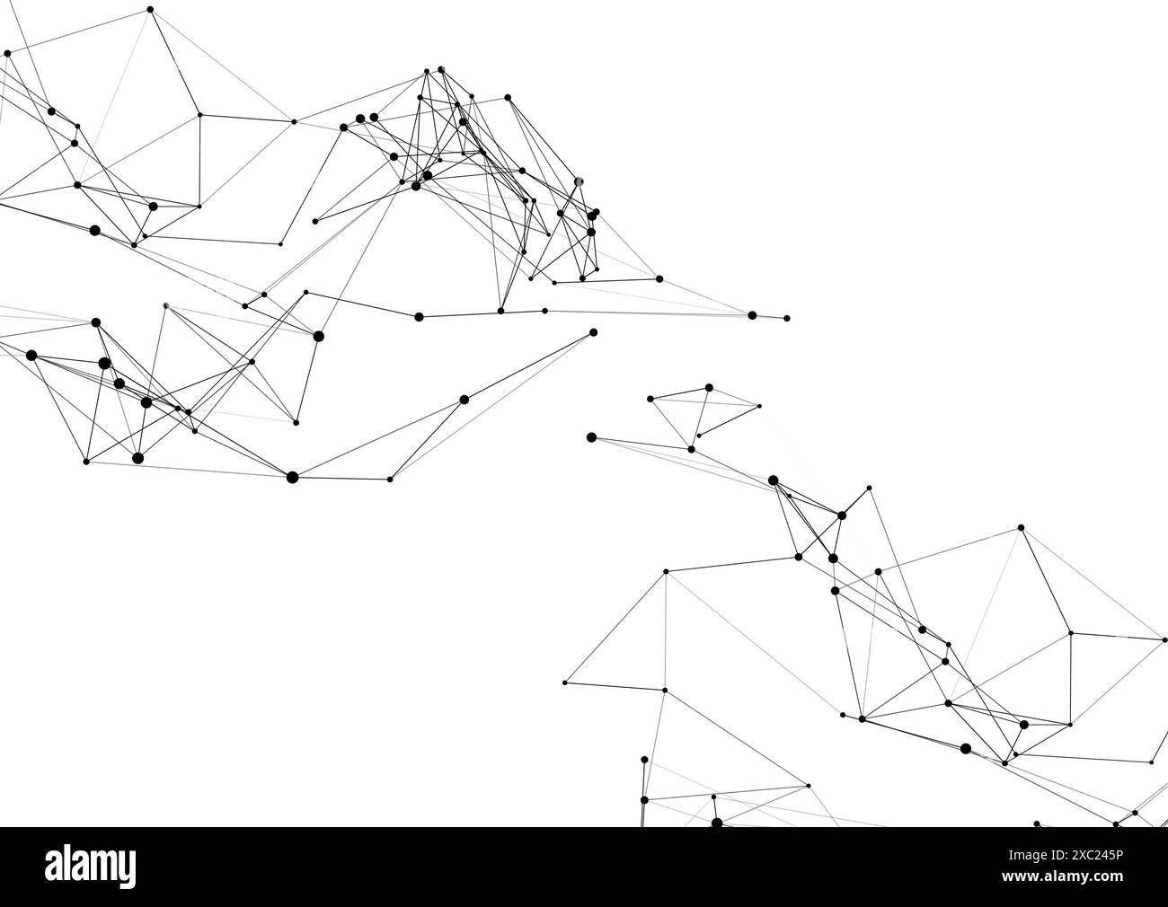 Abstract digital global network connections Black and White Stock ...