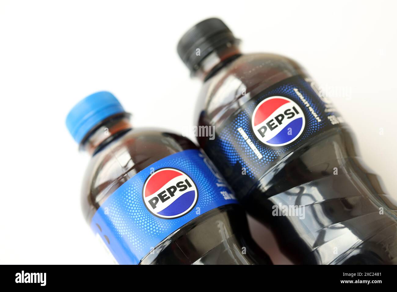 KYIV, UKRAINE - APRIL 20, 2024 Pepsi small 330ml plastic bottle drink ...