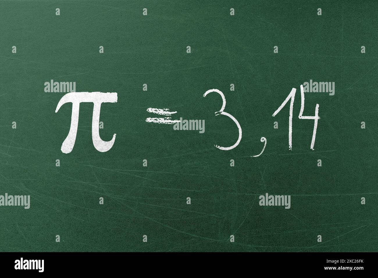 Pi number handwritten on the chalkboard. Mathematical constants. Math ...