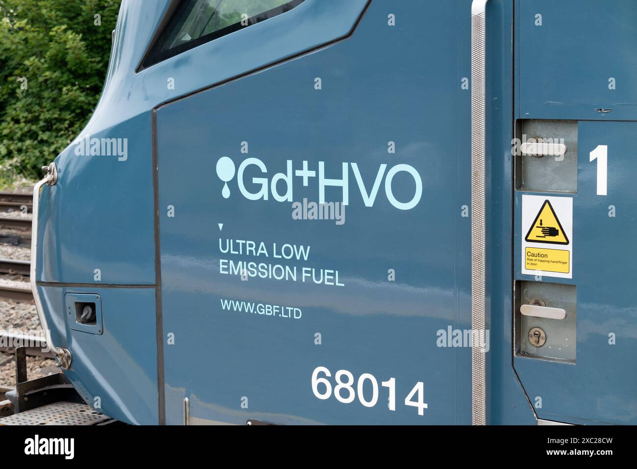 Chiltern Railways class 68 locomotive No. 68014 detail Stock Photo - Alamy