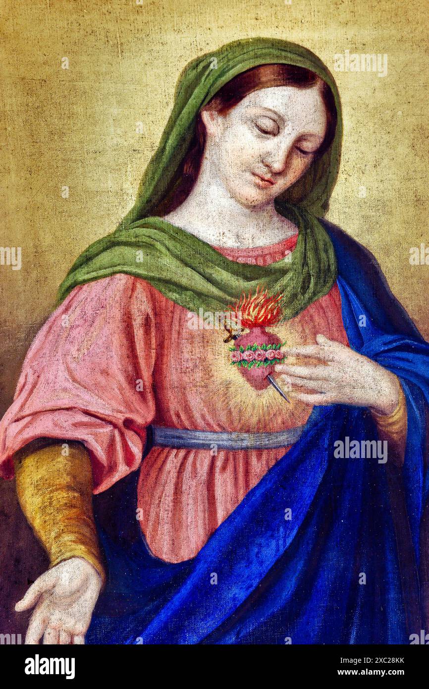 immaculate heart of Saint Mary, religious image, Manuel Bayeu ...