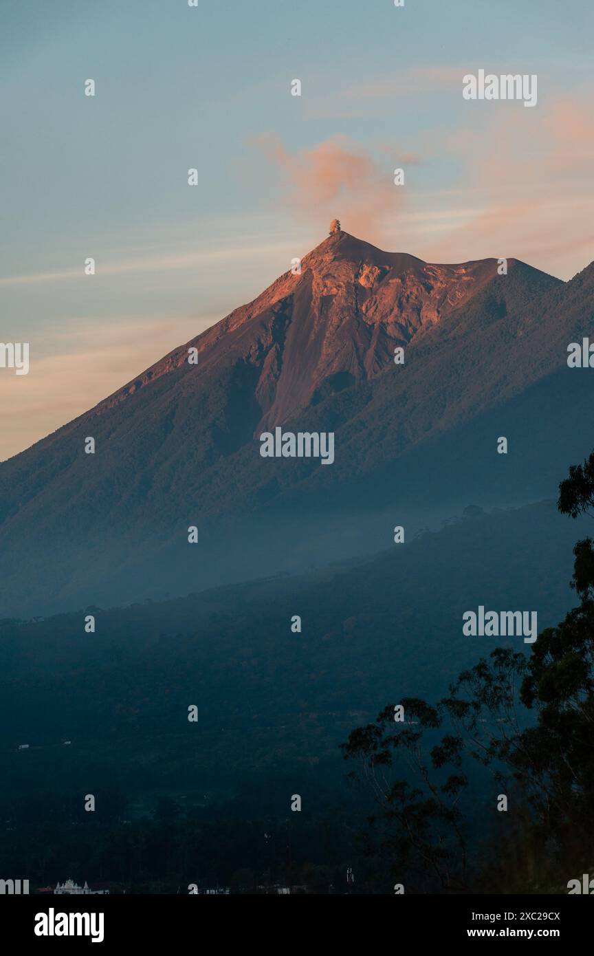 fire volcano from Antigua Guatemala Stock Photo - Alamy