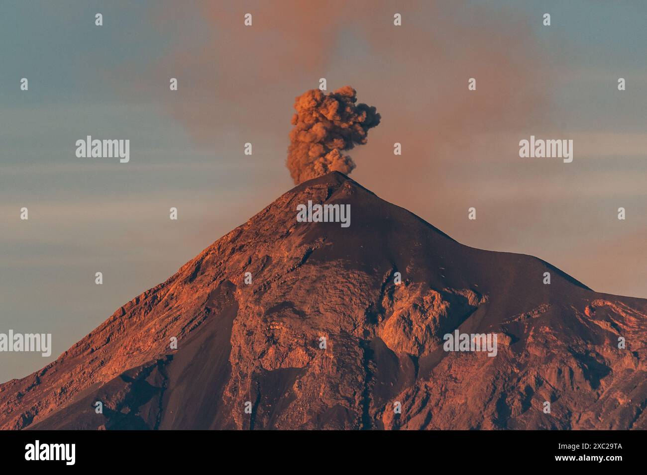 fire volcano from Antigua Guatemala Stock Photo - Alamy