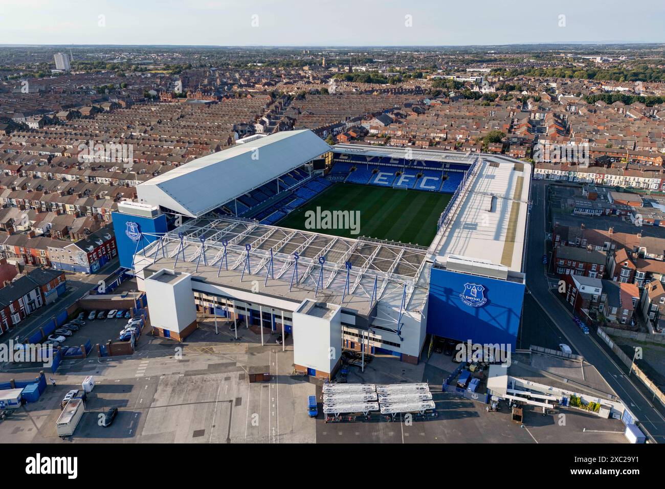 An aerial general view of Goodison Park, current home of Everton FC ...