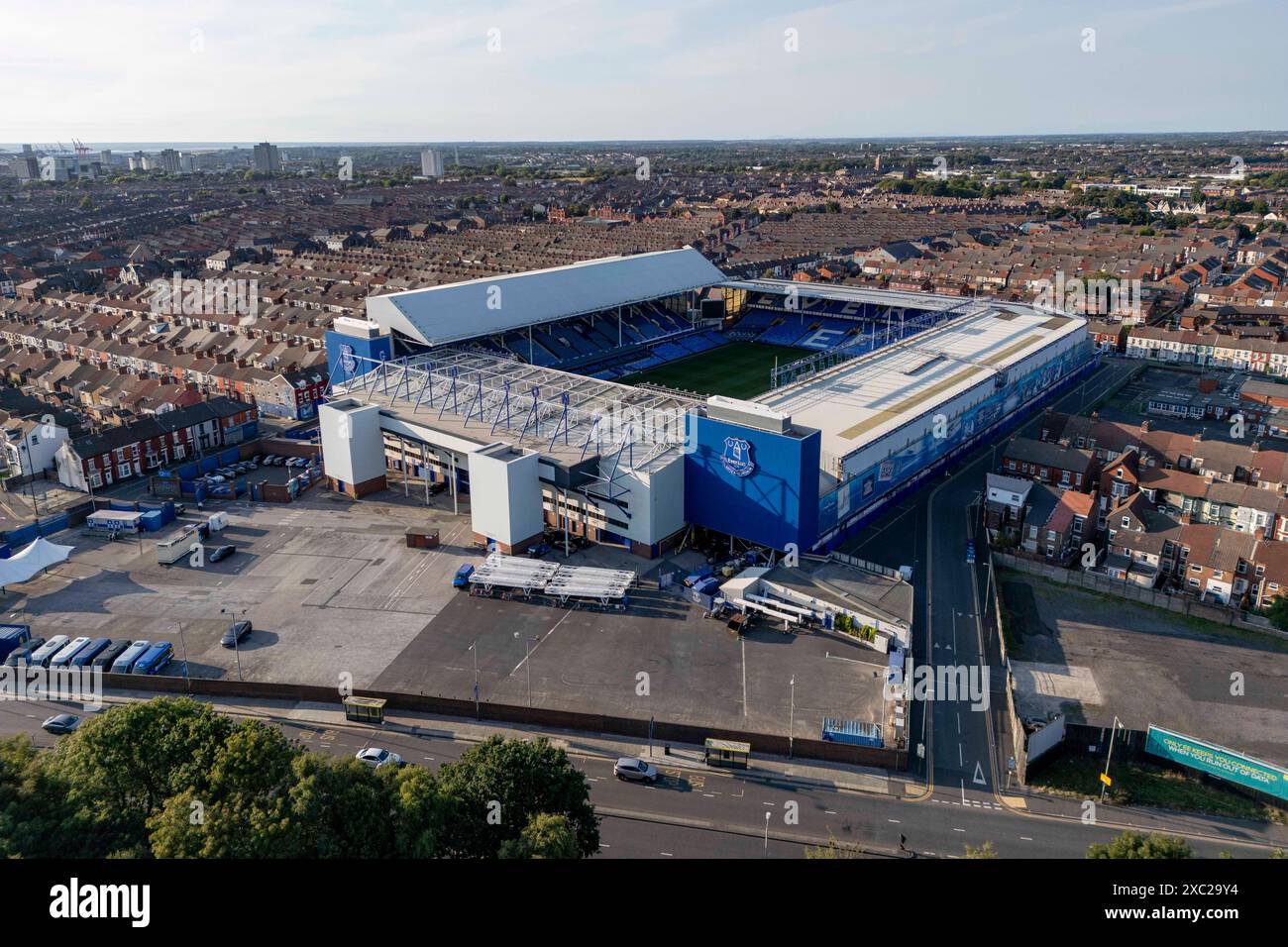 An aerial general view of Goodison Park, current home of Everton FC ...