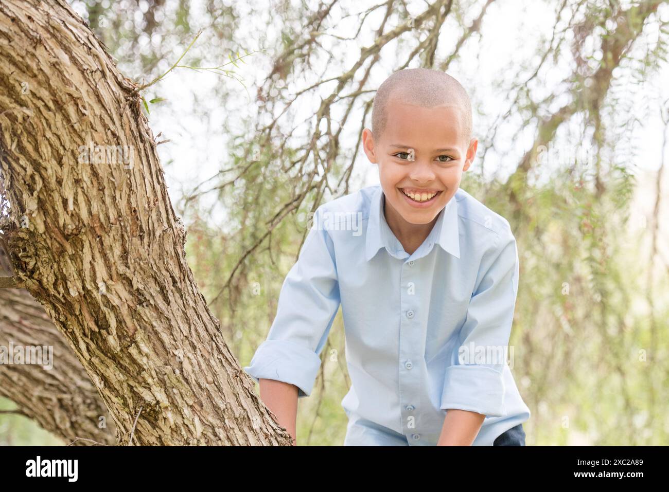 African boy climbing tree hi-res stock photography and images - Alamy