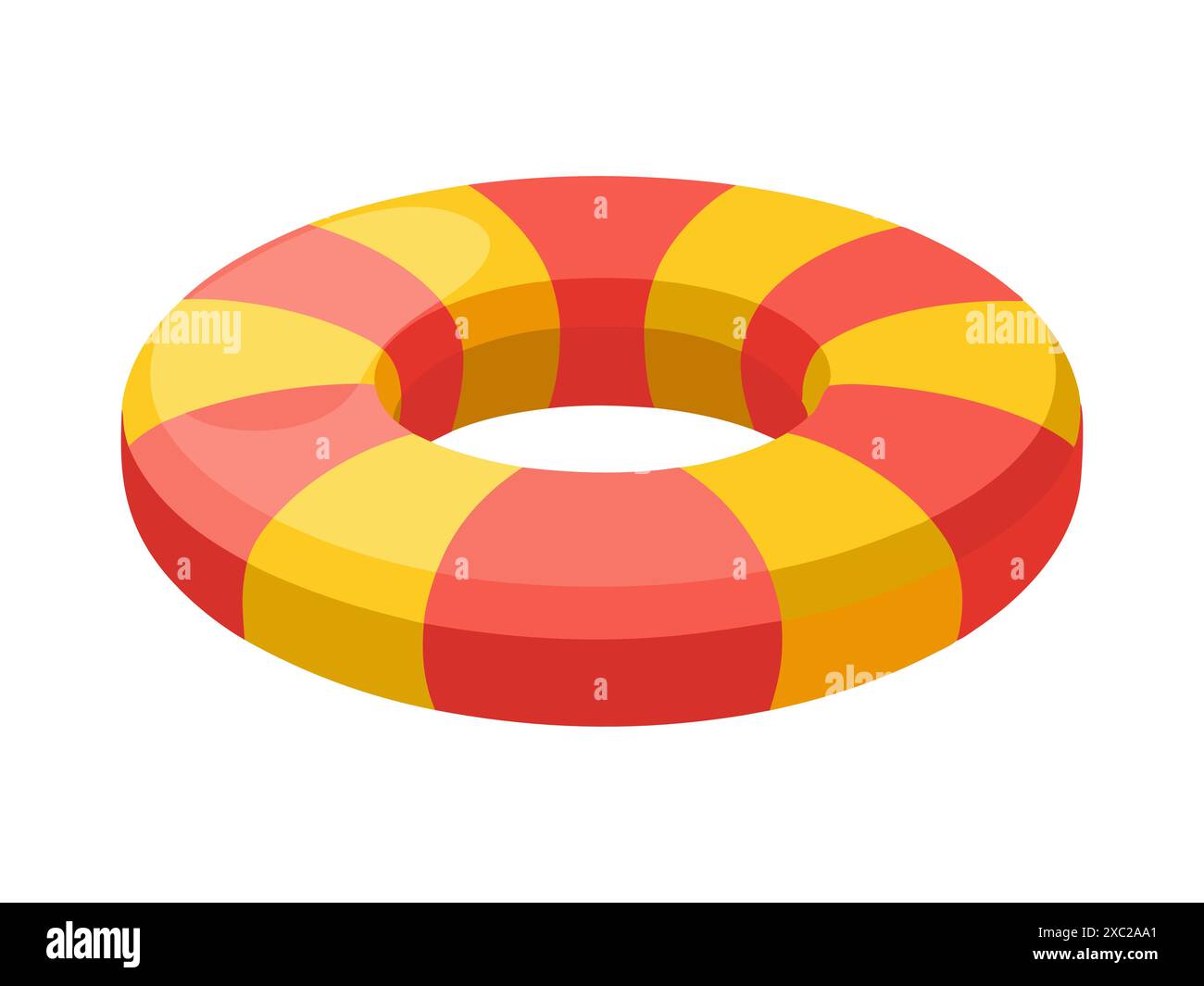 Brightly colored inflatable swim ring. Colorful float ring for summer ...