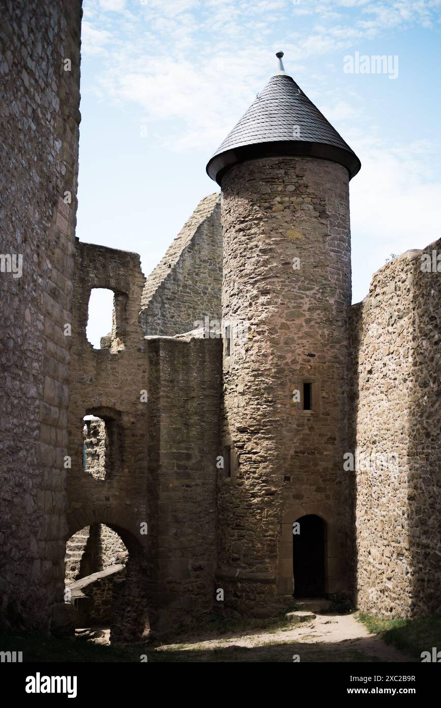 Strolling Along the Historic Ramparts of Kusel Castle Stock Photo - Alamy