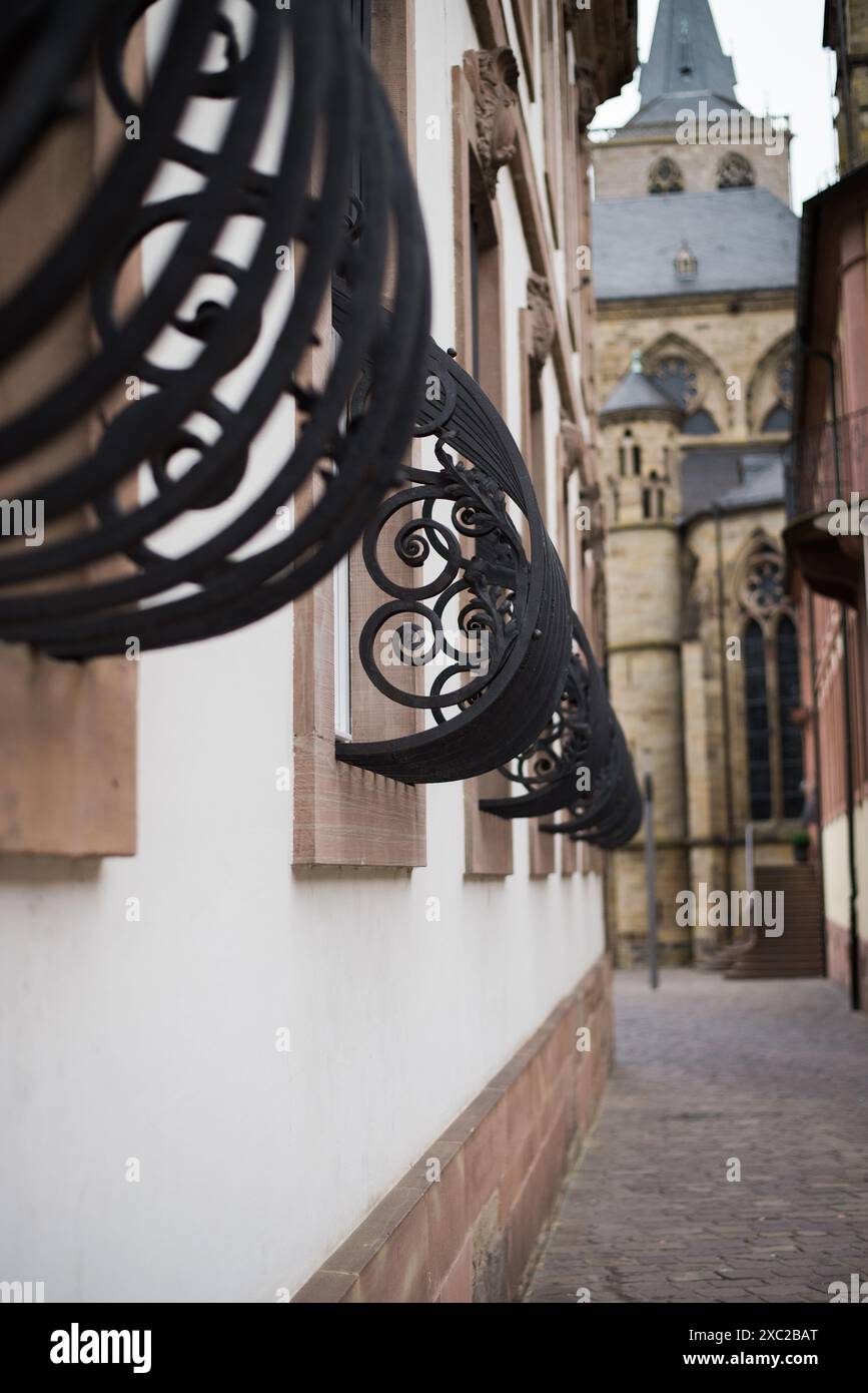 Arched gateways and ancient walls in Trier's city center Stock Photo ...