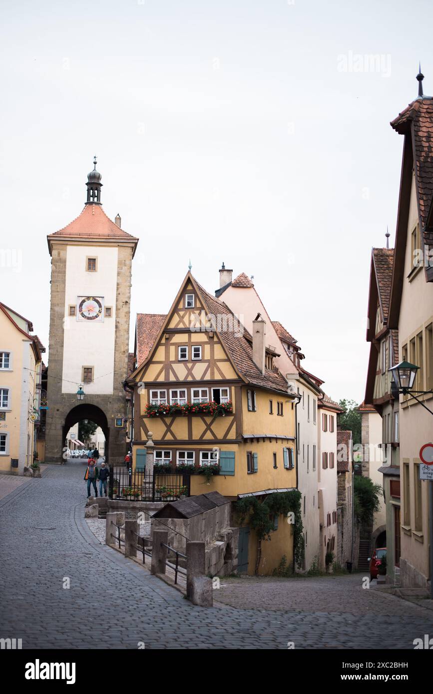 Medieval Charm of Rothenburg's Iconic Plönlein Stock Photo - Alamy