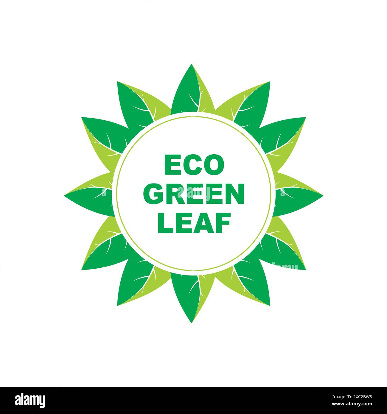 Green eco letters logo Stock Vector Images - Alamy