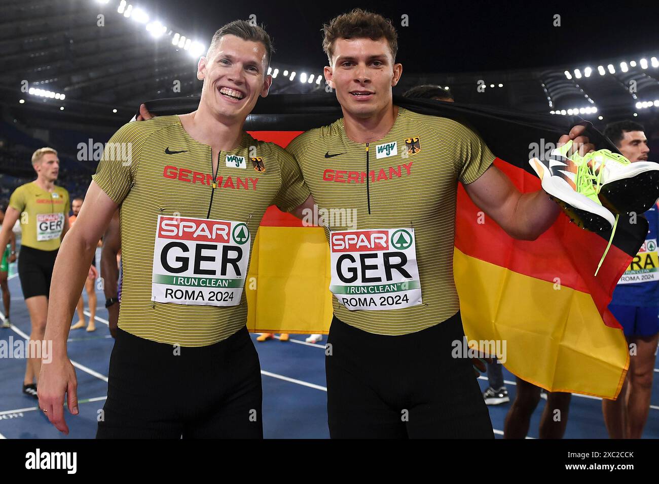 Marc Koch and Jean Paul Bredau of Germany celebrate after competing in ...