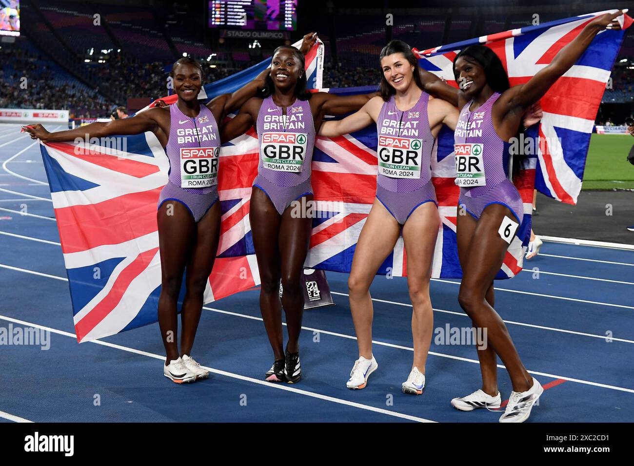 Desiree Henry, Dina Asher-Smith, Amy Hunt and Daryll Neita of Great ...