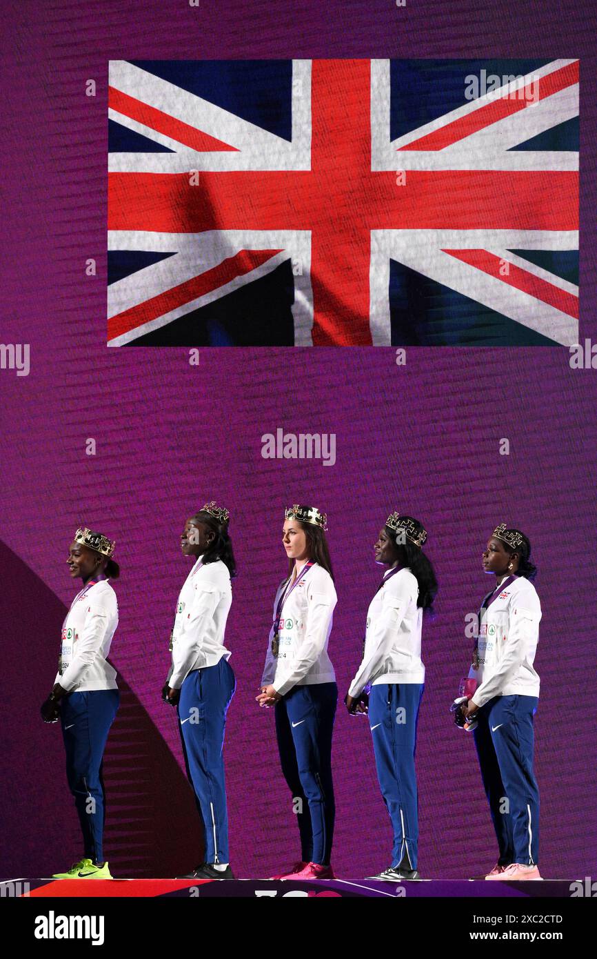 Desiree Henry, Dina Asher-Smith, Amy Hunt, Daryll Neita and Asha Philip ...