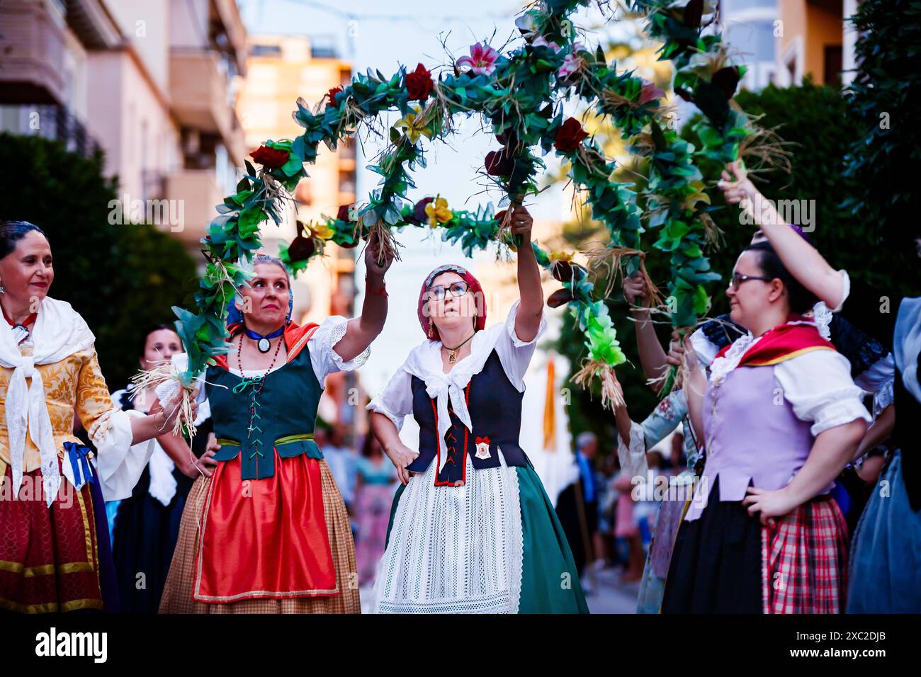 Flower dance in the Corpus Christi procession Stock Photo - Alamy