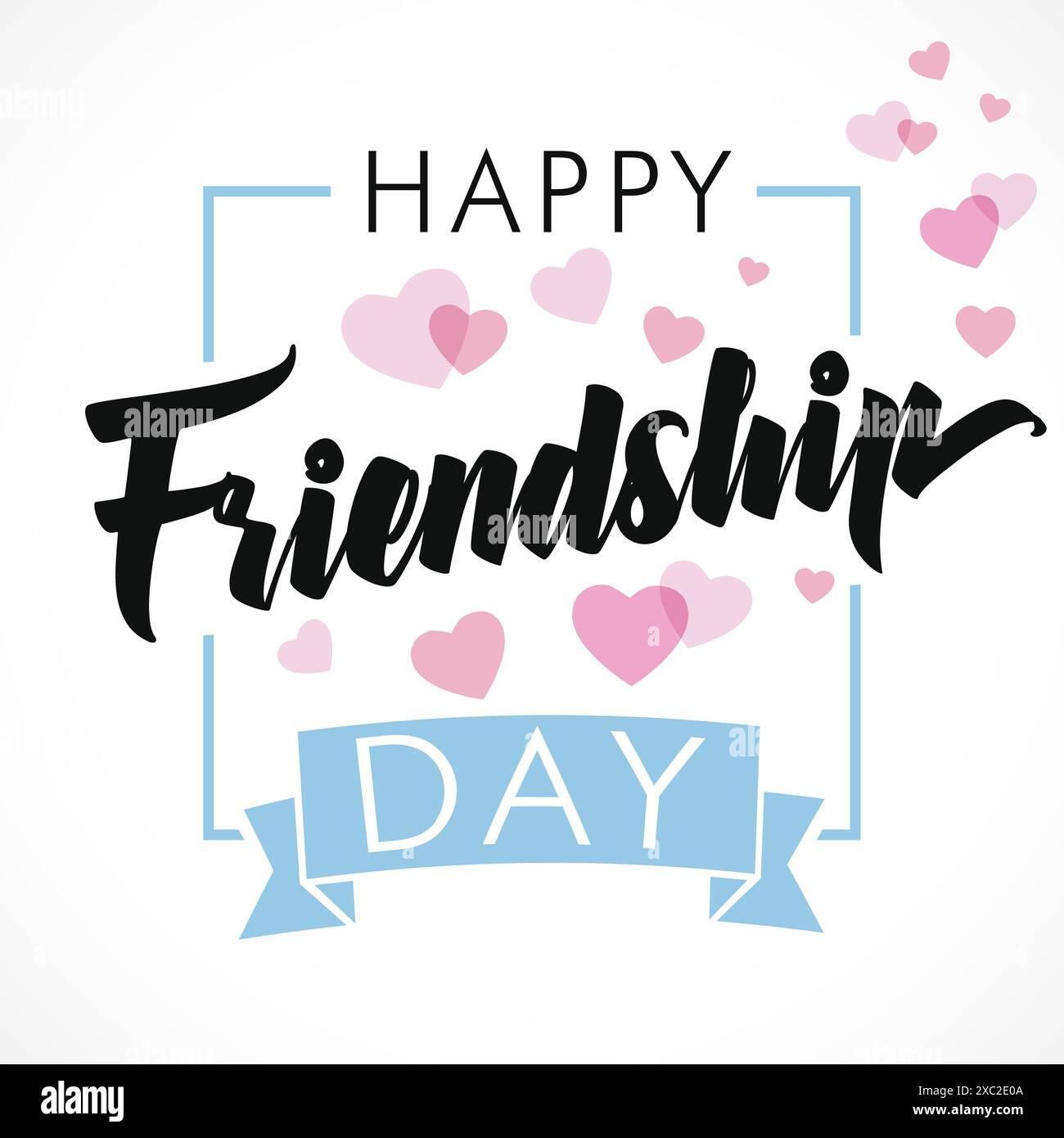 Happy Friendship Day greeting card. Social media greetings. Network ...