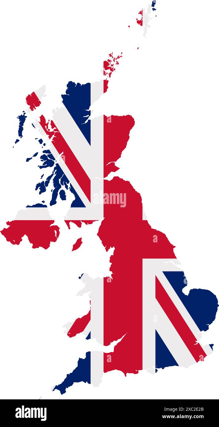 United Kingdom map flag vector illustration Stock Vector Image & Art - Alamy