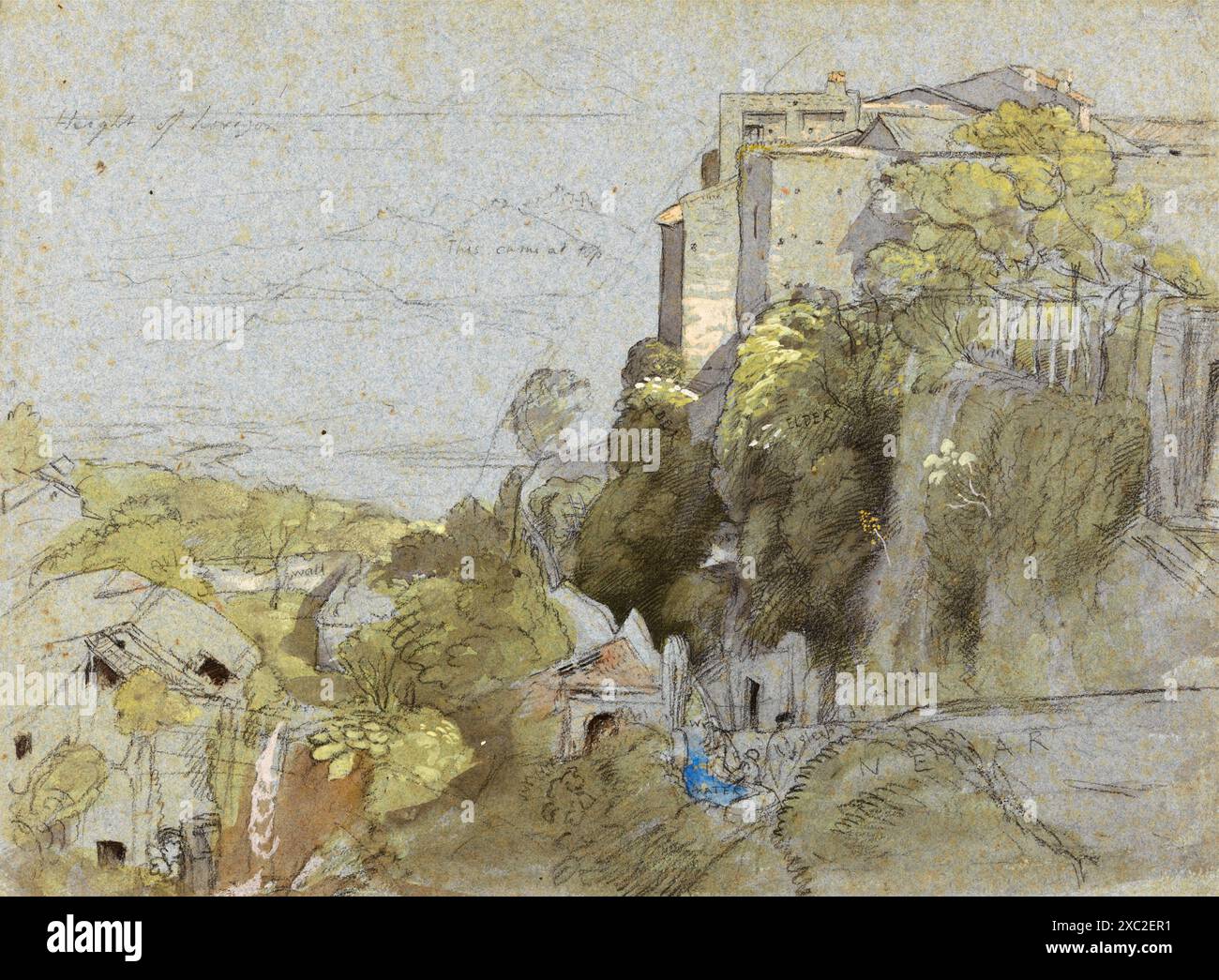 Italian Hill Town. Samuel Palmer. After 1838. Watercolor, gouache, and ...