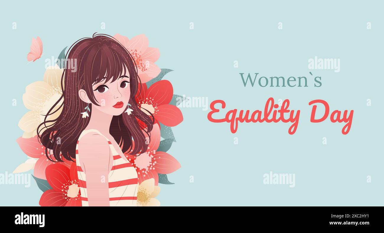 Womens Equality Day Poster With Woman Stock Vector Image And Art Alamy