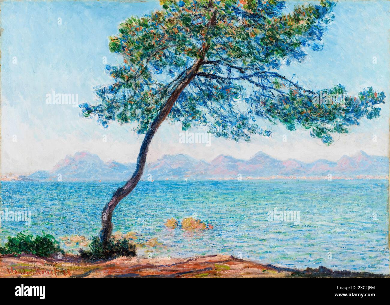 Claude Monet, Antibes, landscape painting in oil on canvas, 1888 Stock ...
