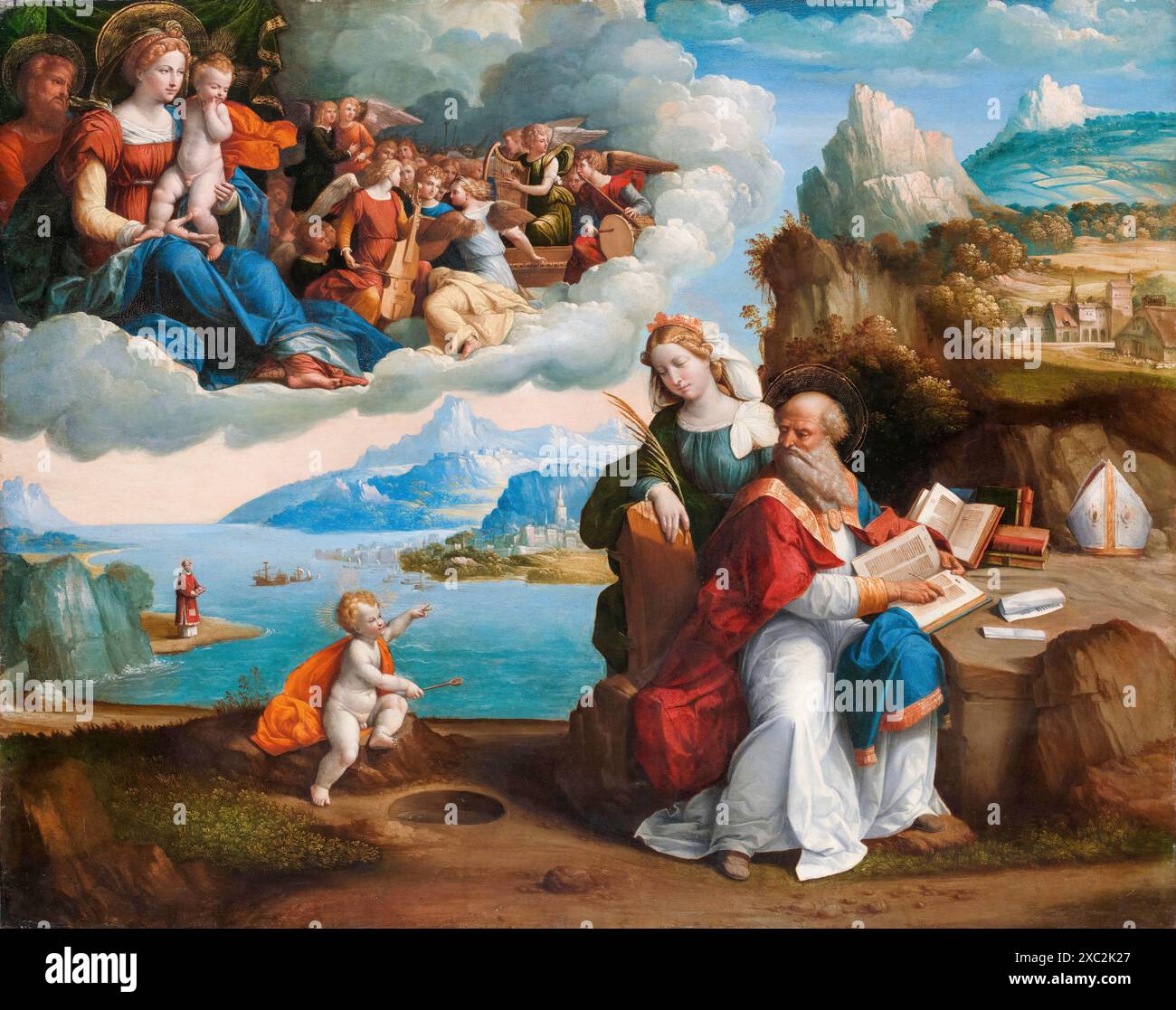 Benvenuto Tisi called Il Garofalo, Vision of Saint Augustine, painting ...