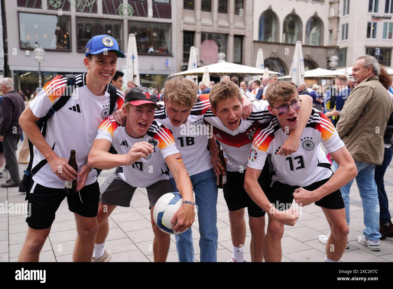Germany fans at Marienplatz square, Munich. Scotland will face Germany ...
