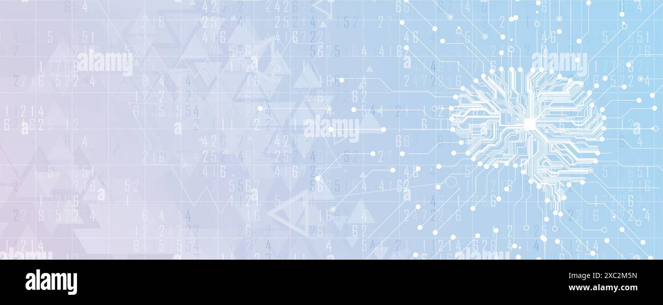 Abstract Artificial intelligence. Cloud computing. Machine learning. Technology web background ...