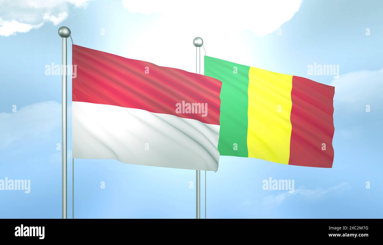Indonesia mali flag hi-res stock photography and images - Alamy