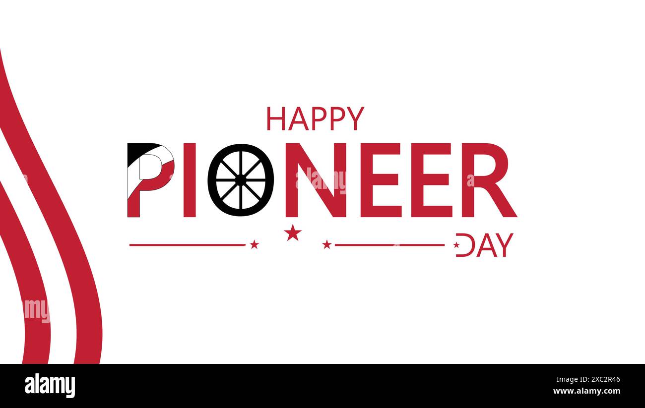 Pioneer day background Stock Vector Images - Alamy