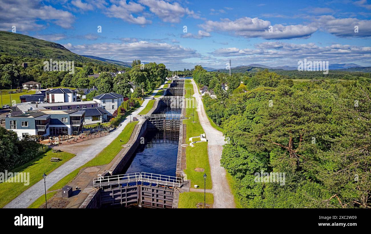 Neptune's Staircase staircase lock comprising eight locks on the ...