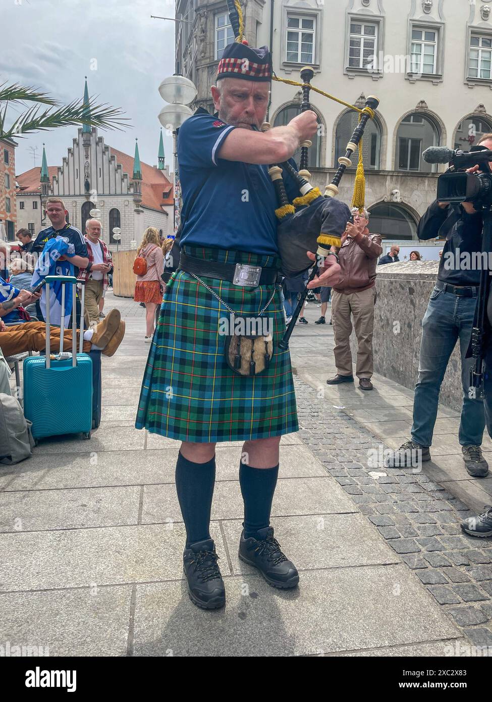 Dudelsack, Schottland, Fußball-Europameisterschaft 2024, traditionelle ...