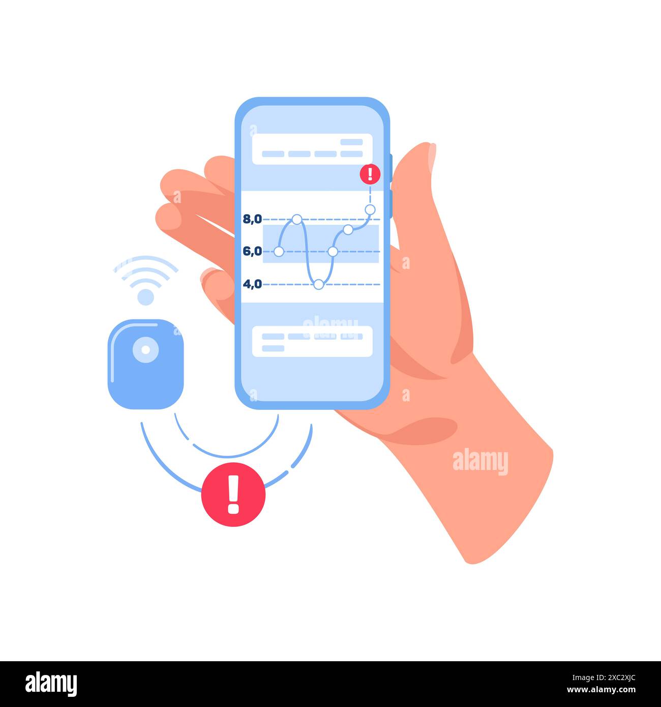 Continuous glucose monitoring on Stock Vector Images - Alamy