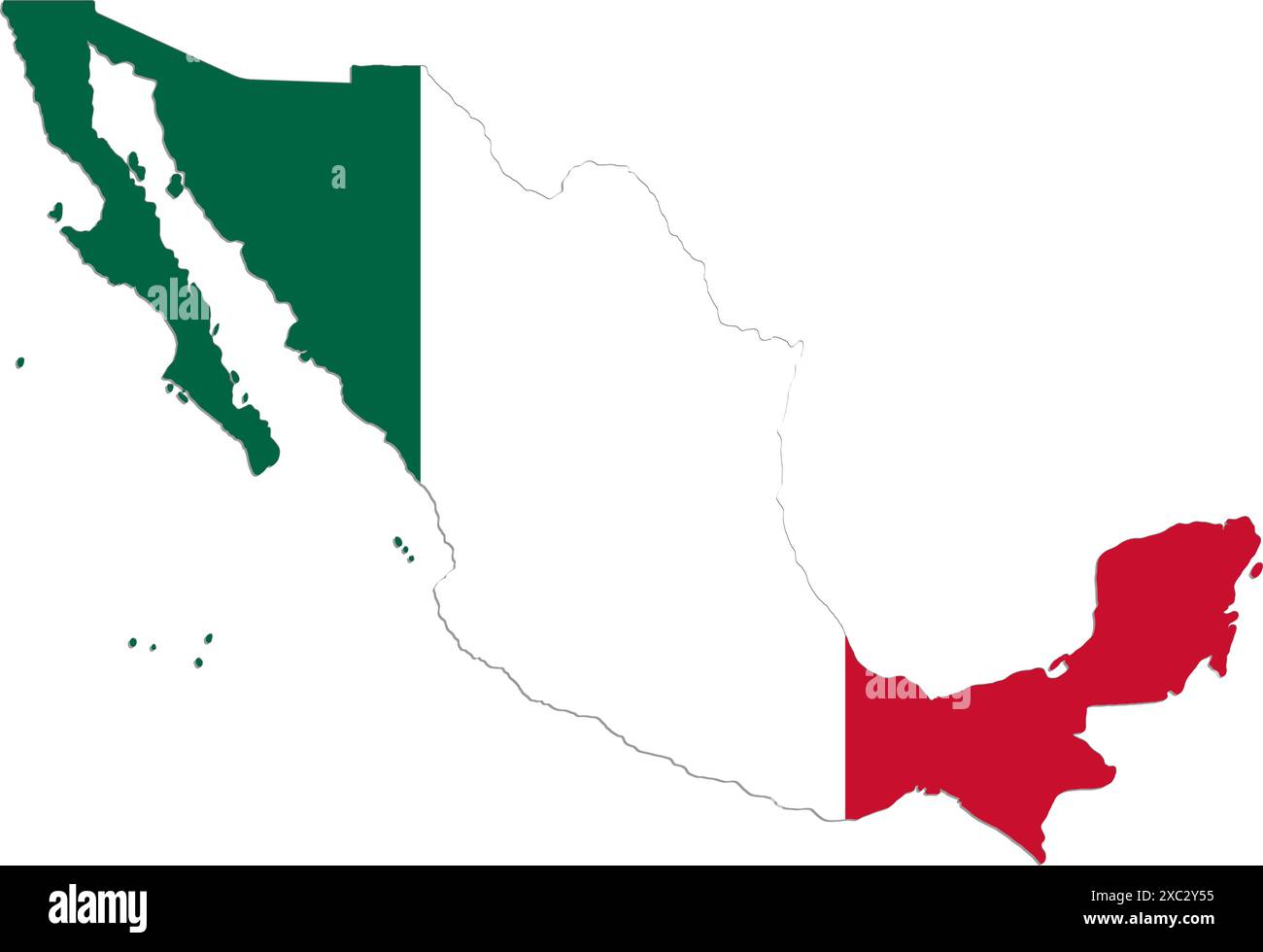 Mexico map flag vector illustration Stock Vector Image & Art - Alamy