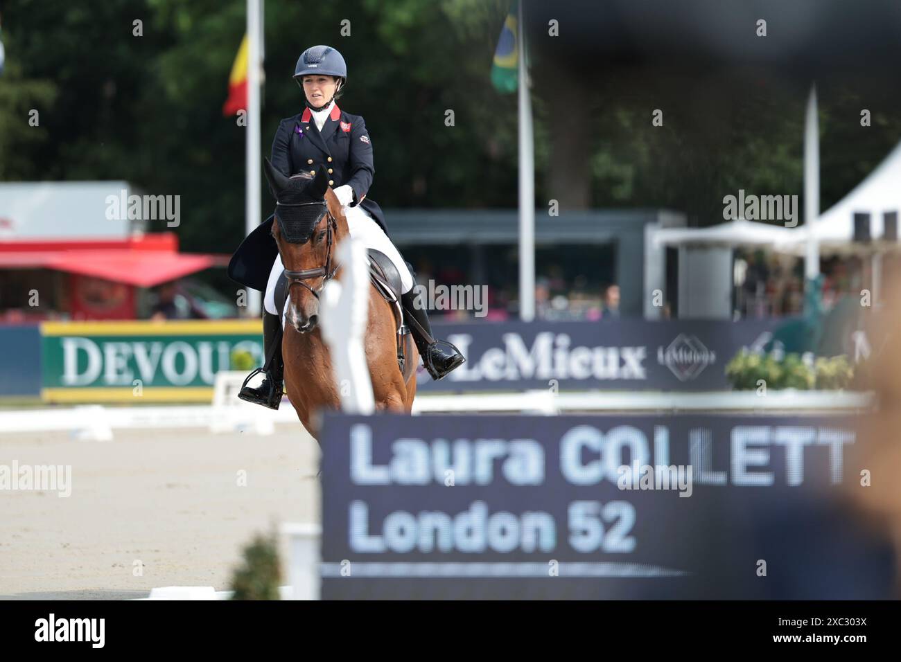 Luhmuhlen, Germany, June 14, 2024 Laura Collett of Great Britain with ...
