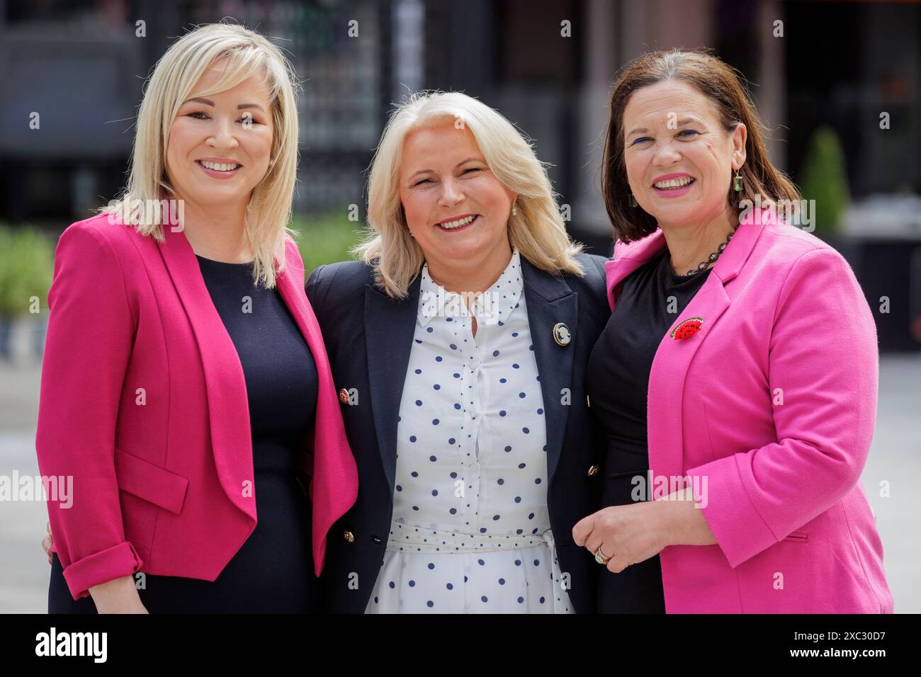 (left-right) First Minister Michelle O'Neill, former RCN General ...