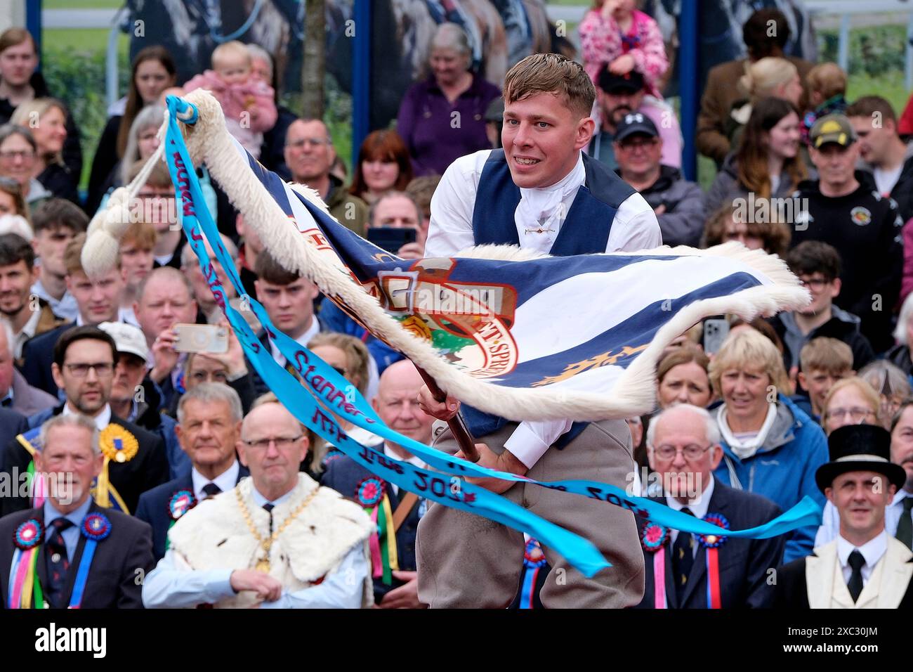SELKIRK, UK, JUNE 14, 2024. Selkirk Common Riding 2024. Friday. Royal ...