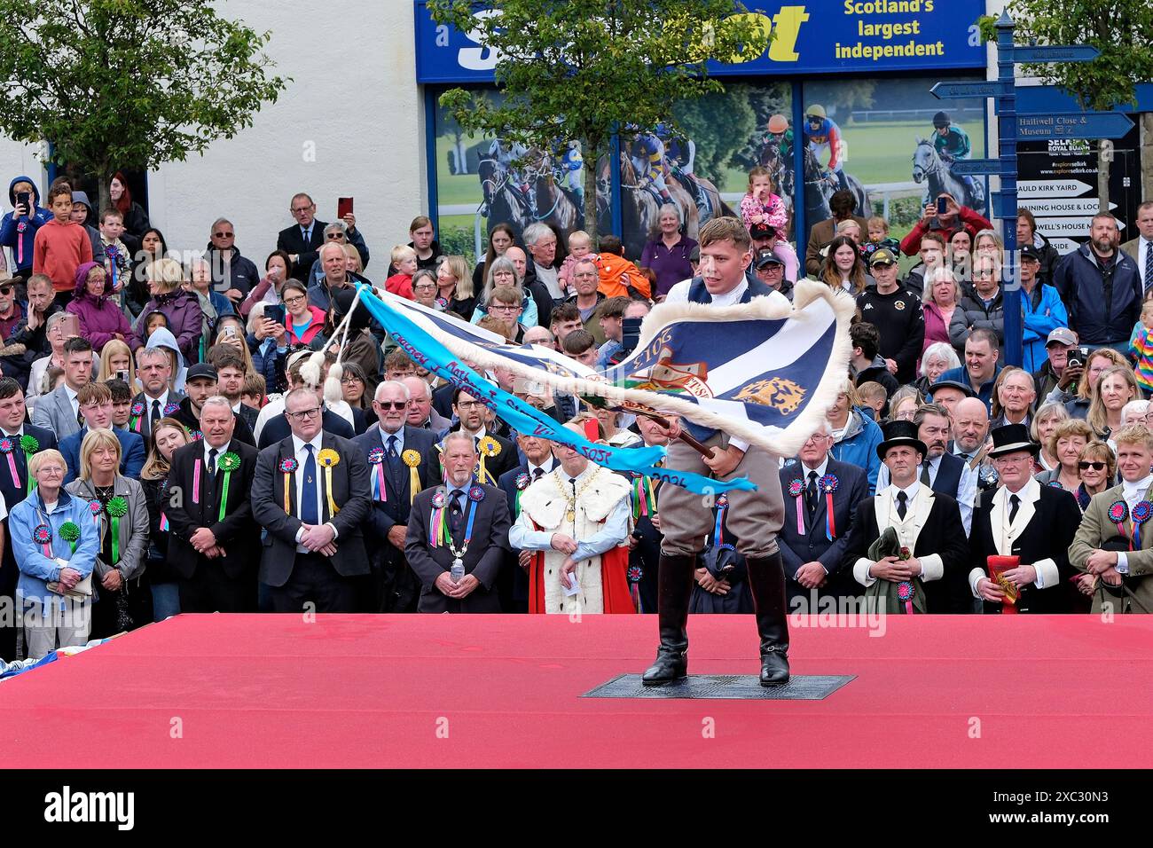 SELKIRK, UK, JUNE 14, 2024. Selkirk Common Riding 2024. Friday. Royal ...