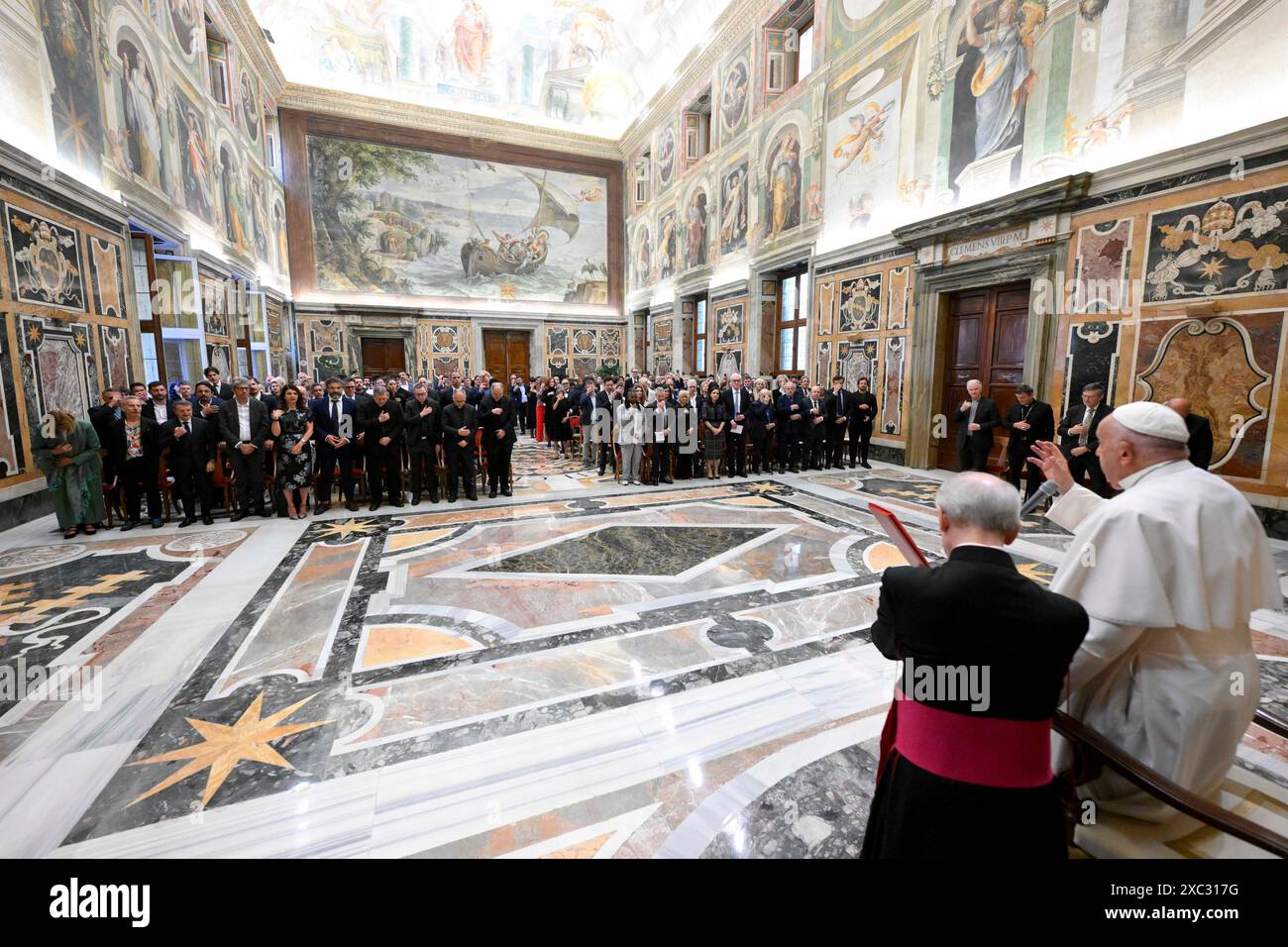 Vatican, Vatican. 14th June, 2024. **NO LIBRI** Italy, Rome, Vatican, 2024/6/14 . Pope Francis ...