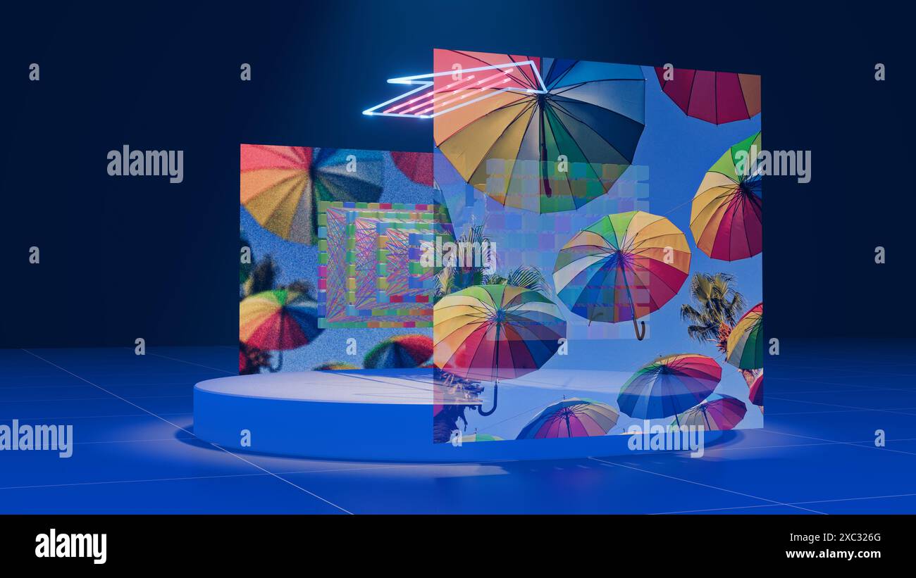 This Striking 3d Rendering Illustrates The Process Of Image Denoising Using An Autoencoder