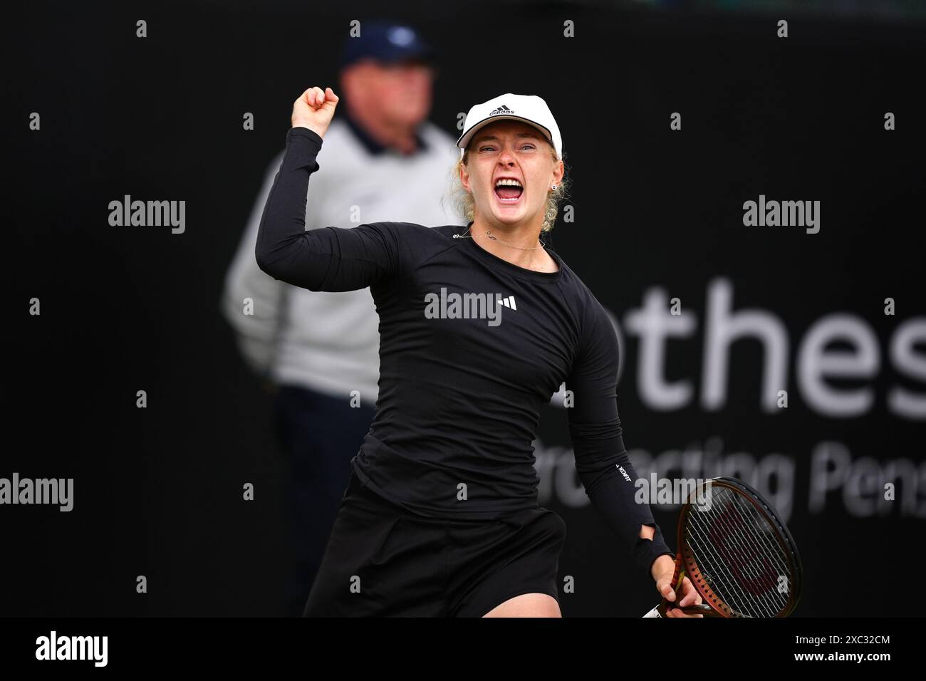 Francesca Jones celebrates victory against Ashlyn Krueger following the ...