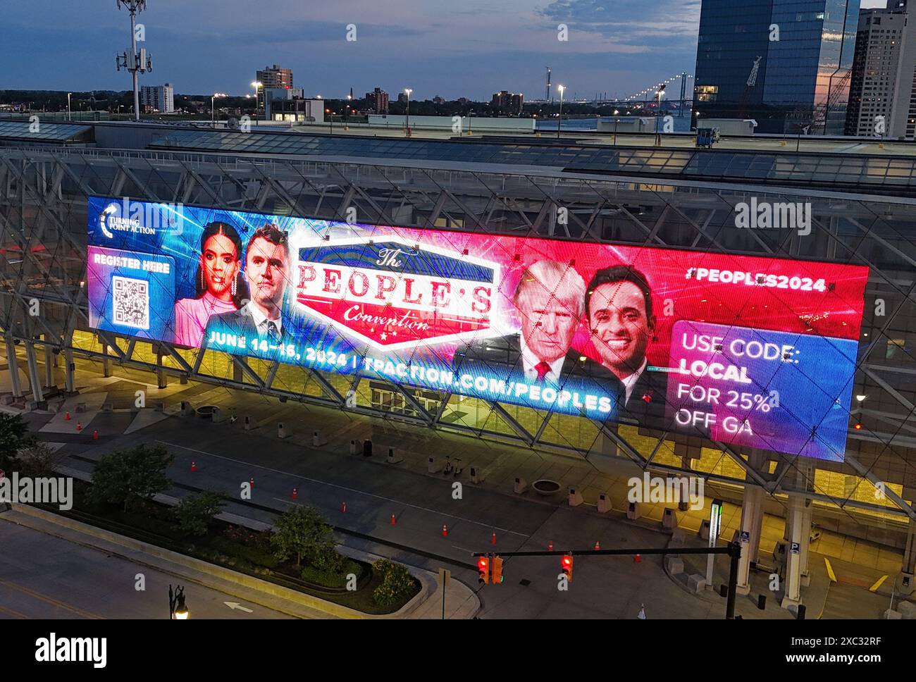 Detroit, MI, USA. 13th June, 2024. Views of Detroit ahead of The People ...