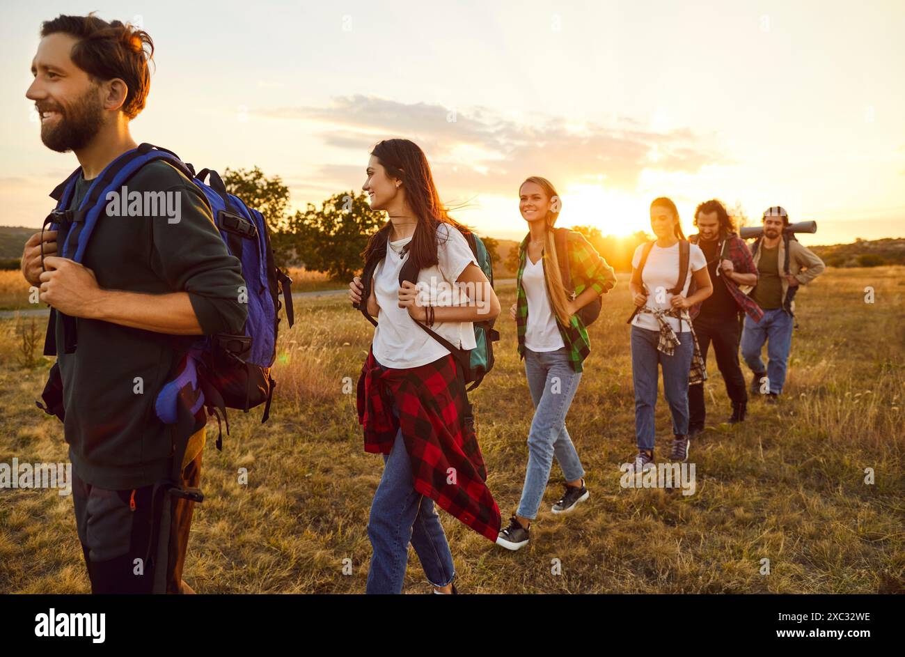 Diverse group walking together hi-res stock photography and images - Alamy
