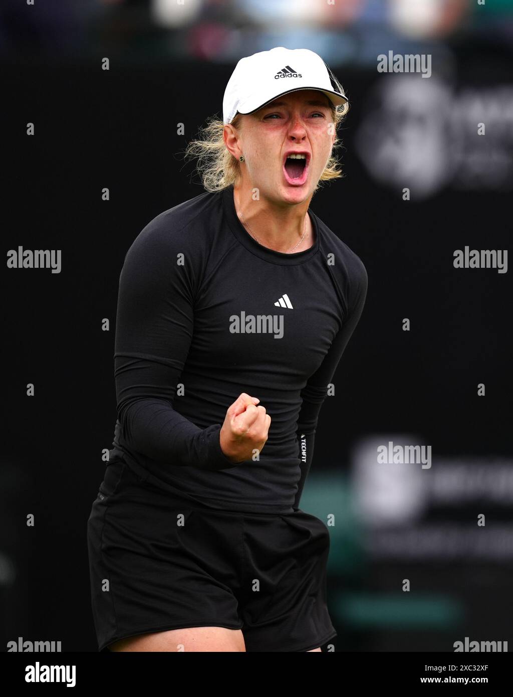 Francesca Jones celebrates victory against Ashlyn Krueger following the ...