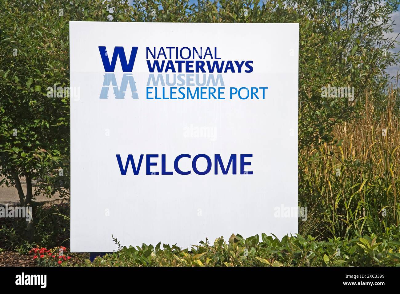 national waterways museum sign at ellesmere port on the wirral Stock ...