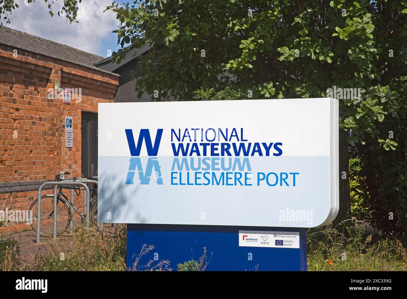 national waterways museum sign at ellesmere port on the wirral Stock ...