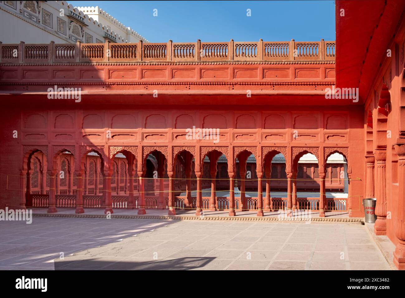 palace, Badal Mahal, at Junagarh Fort in Bikaner, Rajasthan, India ...