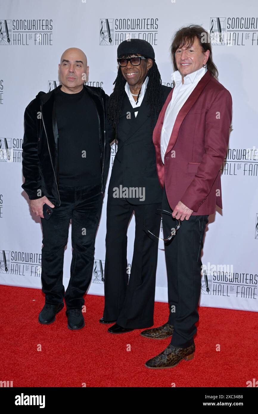 Manager Merck Mercuriadis (L), musician/songwriter Nile Rodgers and ...