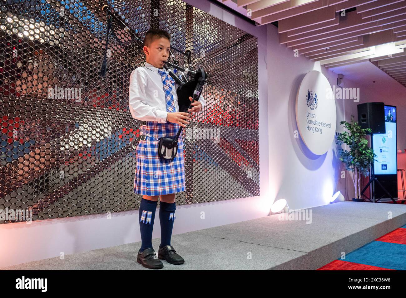 Liam Chan, the winner of the first Hong Kong Pipersí and Drummersí ...